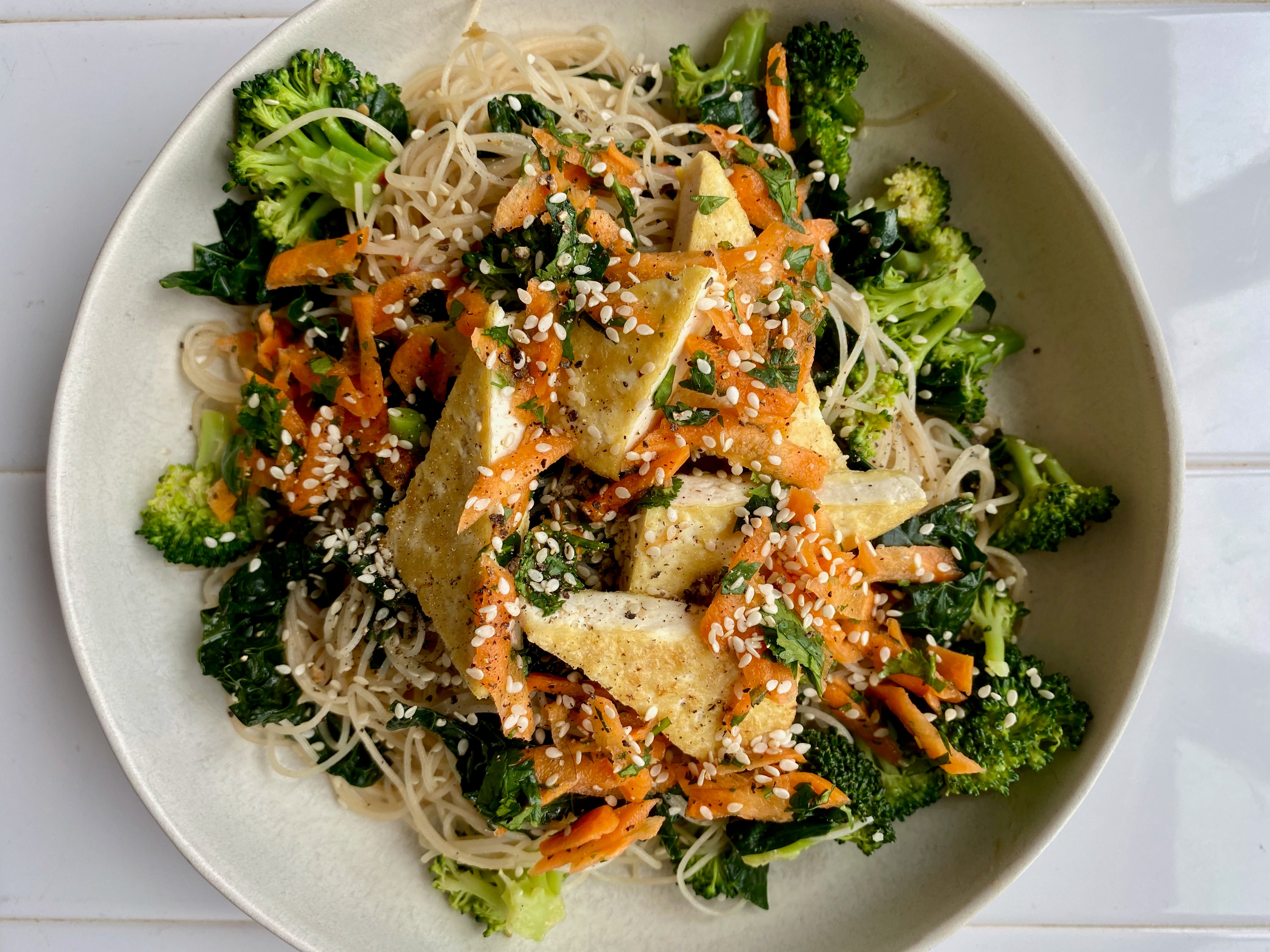 2. Orange Miso Tamari Tofu Noodles with Quick Pickled Carrots – Crisper